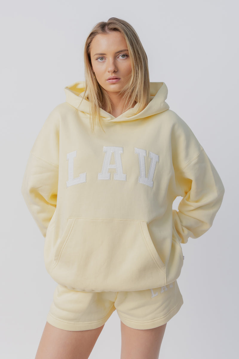 LAV Applique Hoodie | Butter – LA Vintage